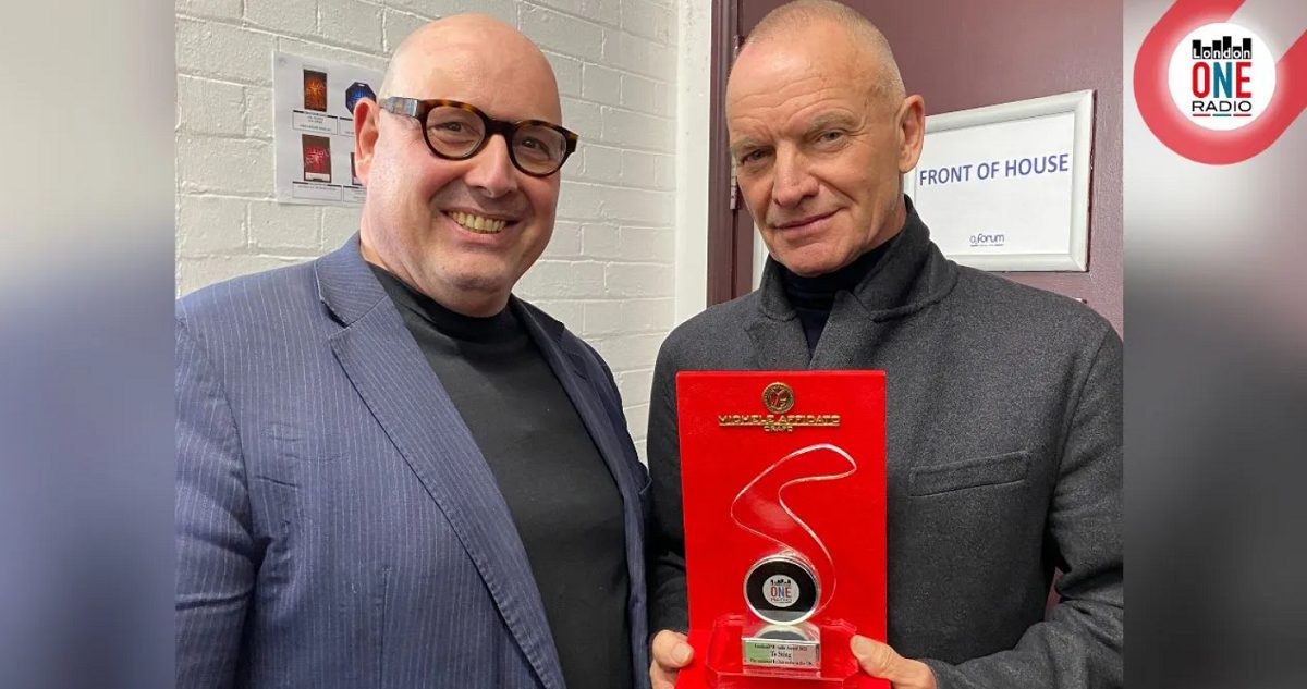 Sting premiato con il London One Radio Award 2025